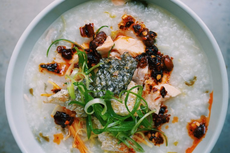 Salmon Congee – Average Ariel